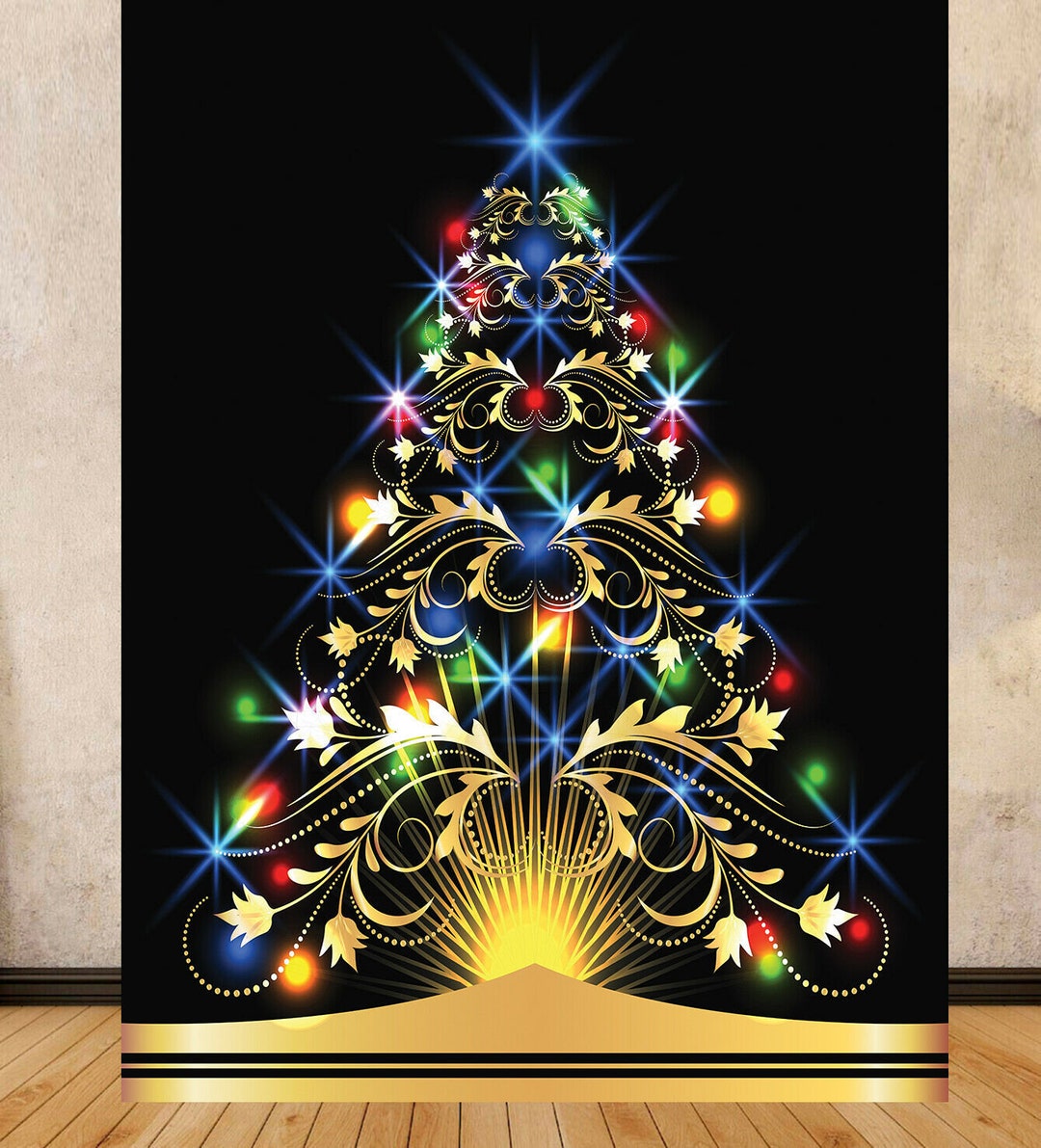 Santa Grotto Christmas Tree Reindeer Father Christmas Theme LARGE Party ...