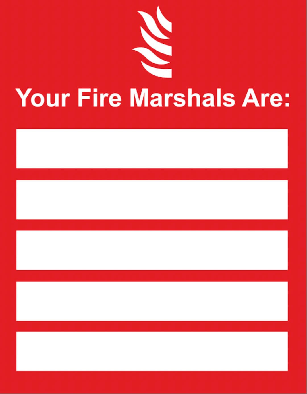 A Size Poster Posters Optional Lamination Safety Advice Fire Marshals ...