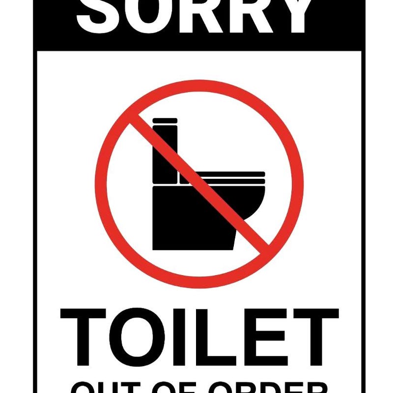 Bathroom Out of Order Signs - Etsy