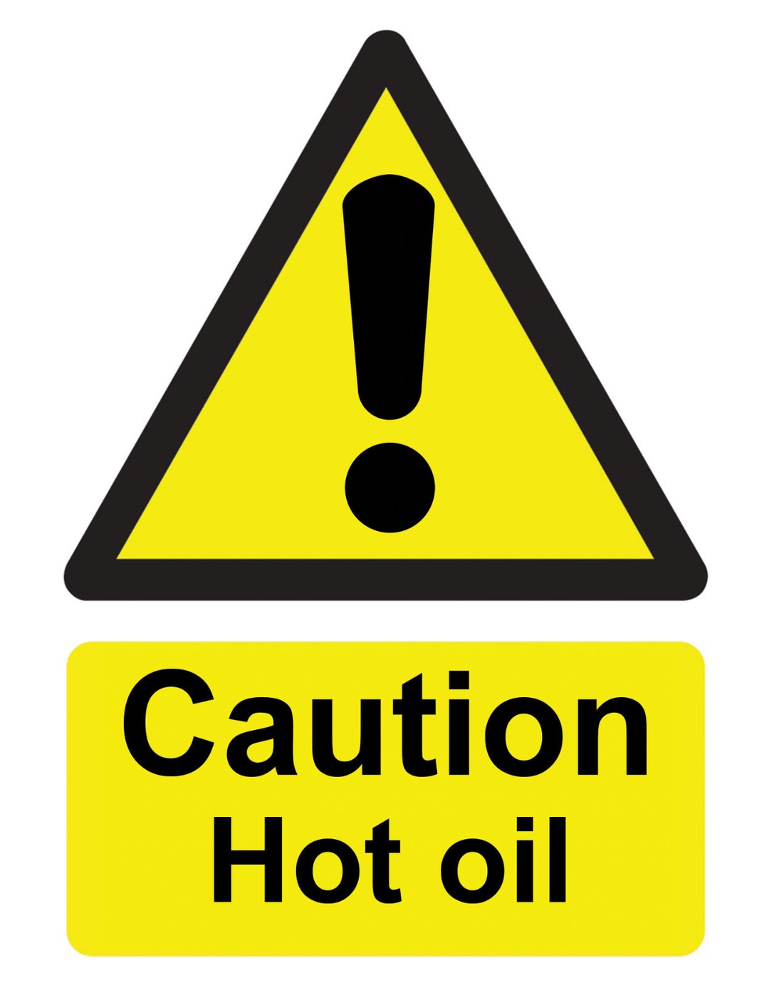 Danger Caution Hot Oil Warning Notice Sign Self Adhesive Gloss - Etsy