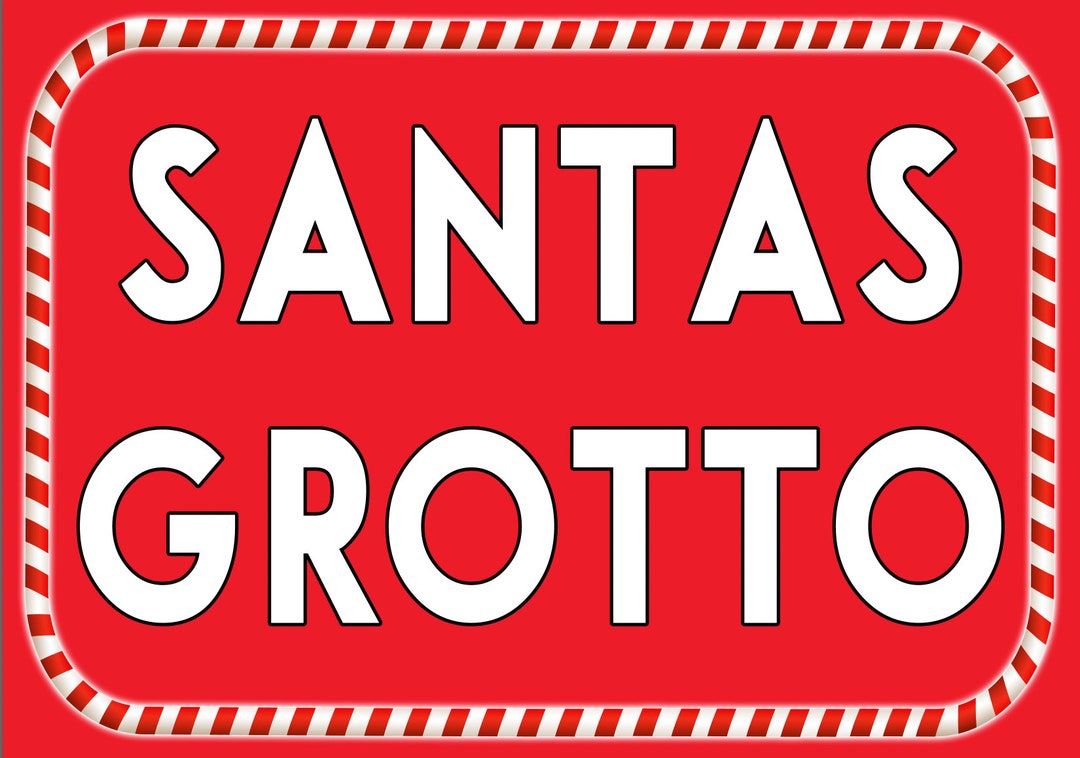 Santa's Grotto Santa Grotto GLOSS Lamination to Front Poster Various ...