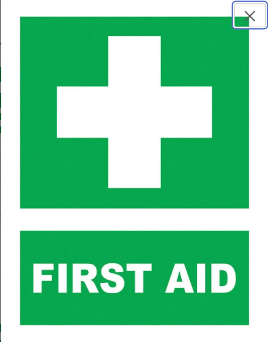 First Aid Medical Centre Green Signage Sign Adhesive Gloss Sticker ...