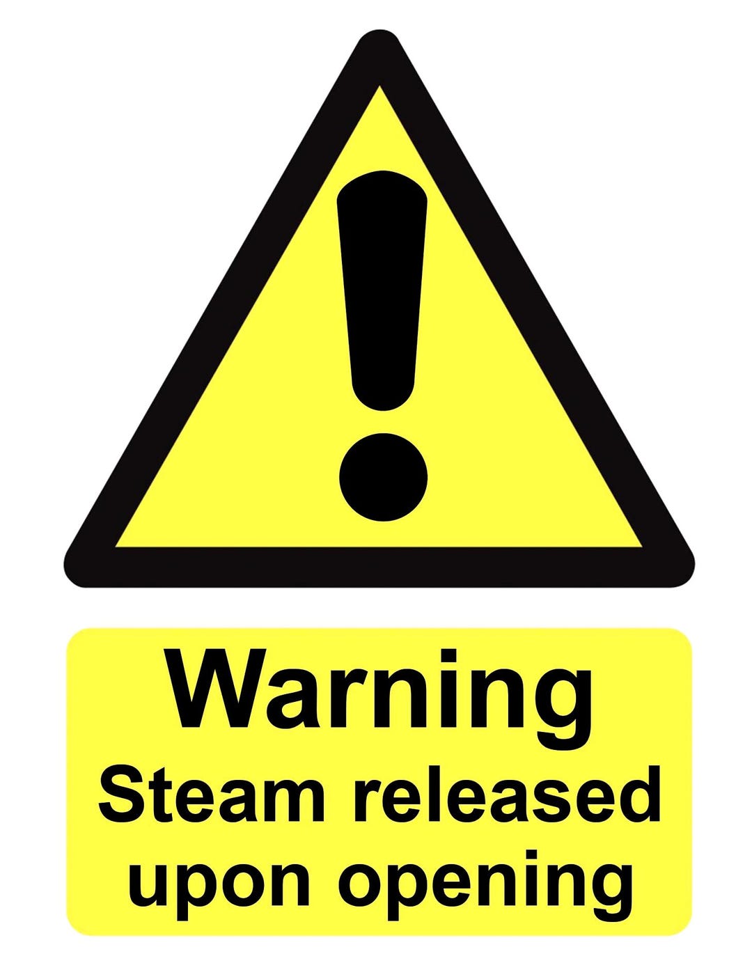 Warning Steam Released Upon Opening Sauna Spa Business Notice Sign Self ...