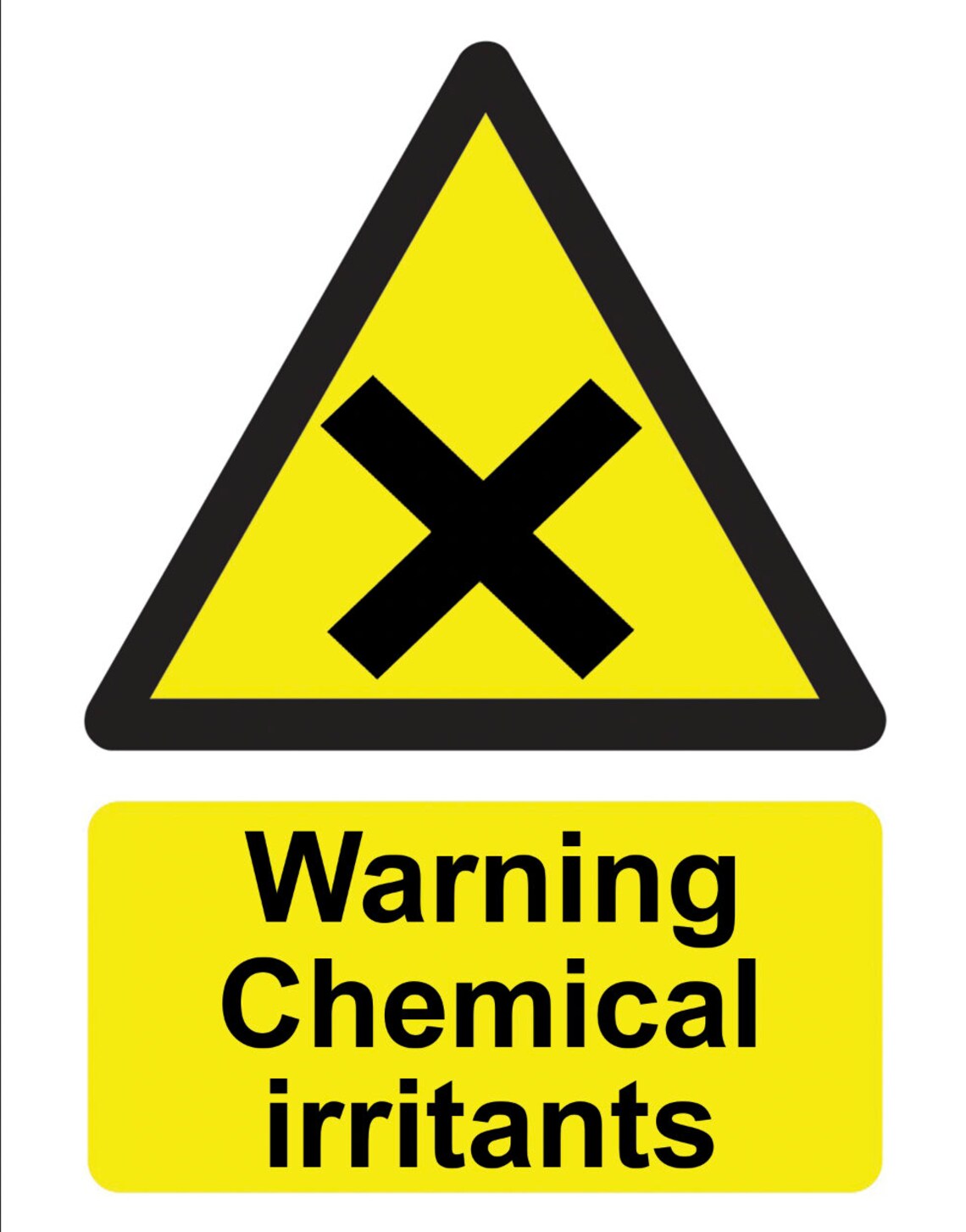 Danger Warning Chemical Irritants Irritant Yellow Health & Safety ...
