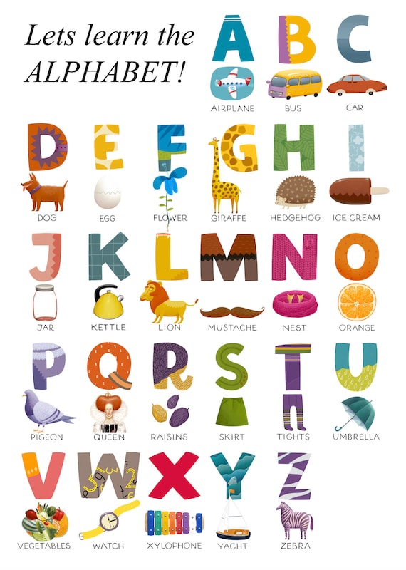 Poster Size Letters Pop Alphabet Print | Nelson De La Nuez The King Of