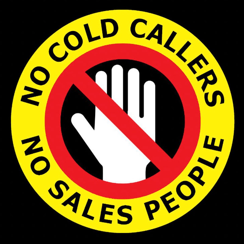 No Cold Callers Sign - Etsy UK