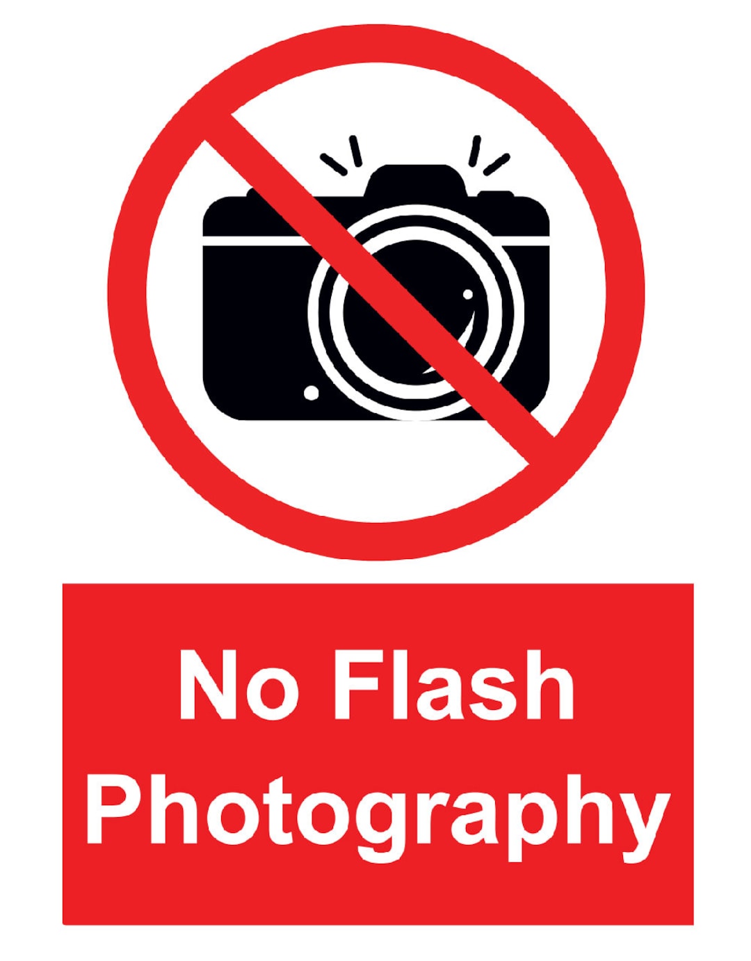 Laminated Poster Sign Notice Warning No Photographs No Flash ...