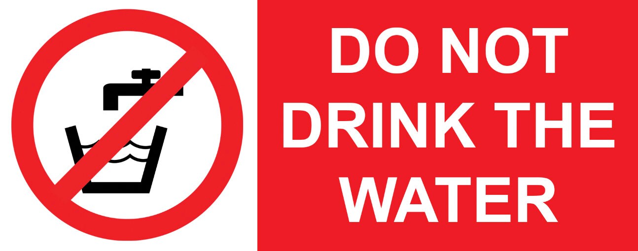 Caution Warning Notice Sign Do Not Drink the Water Not for - Etsy
