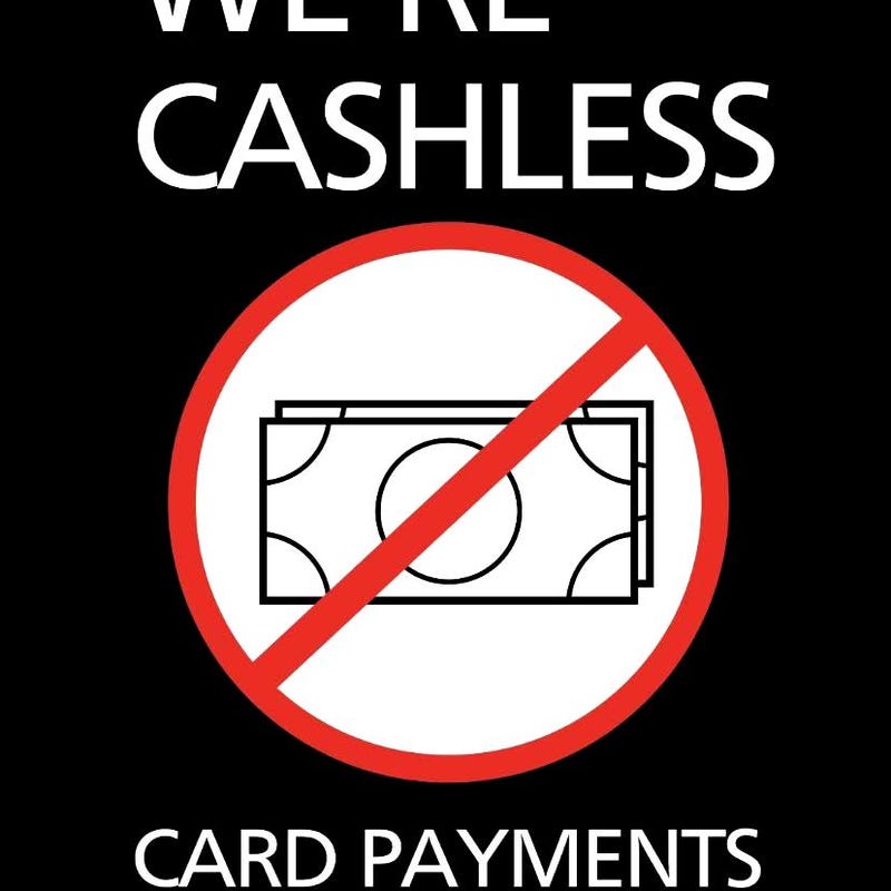 Credit Cards Only Sign - Etsy