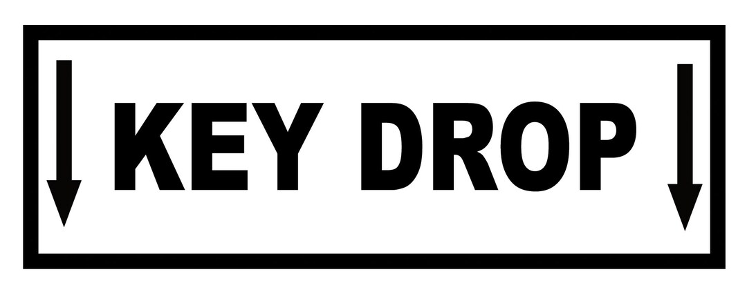 Key Drop Business Notice Hotel Guest House Motel Sign Self Adhesive ...