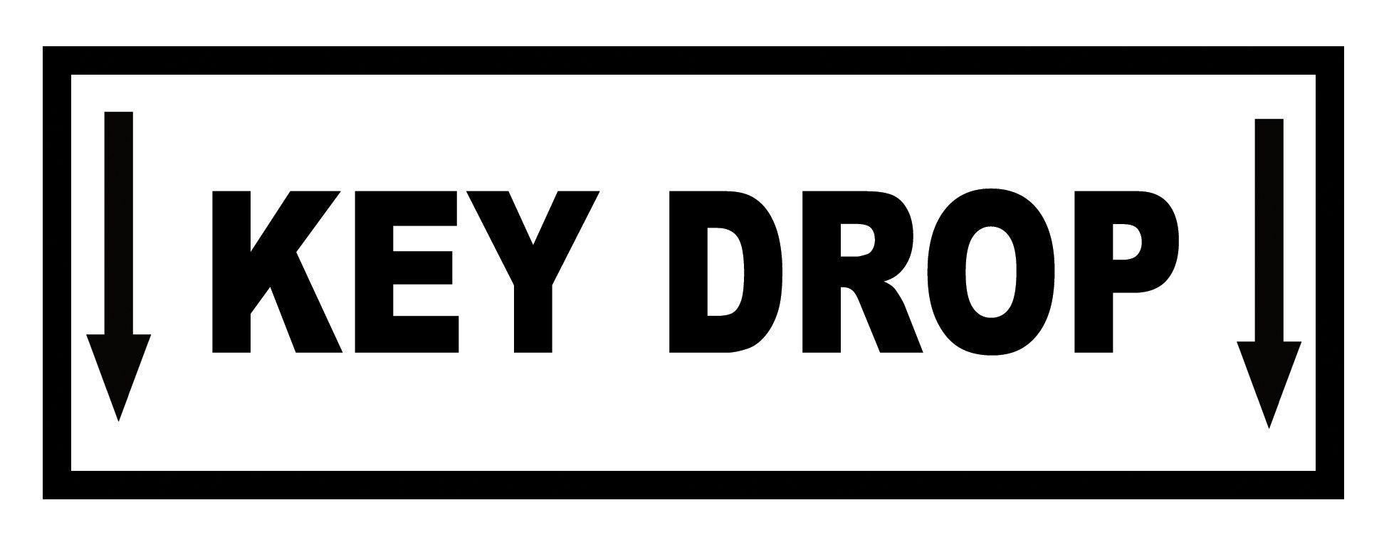 Key Drop Business Notice Hotel Guest House Motel Sign Self Adhesive ...