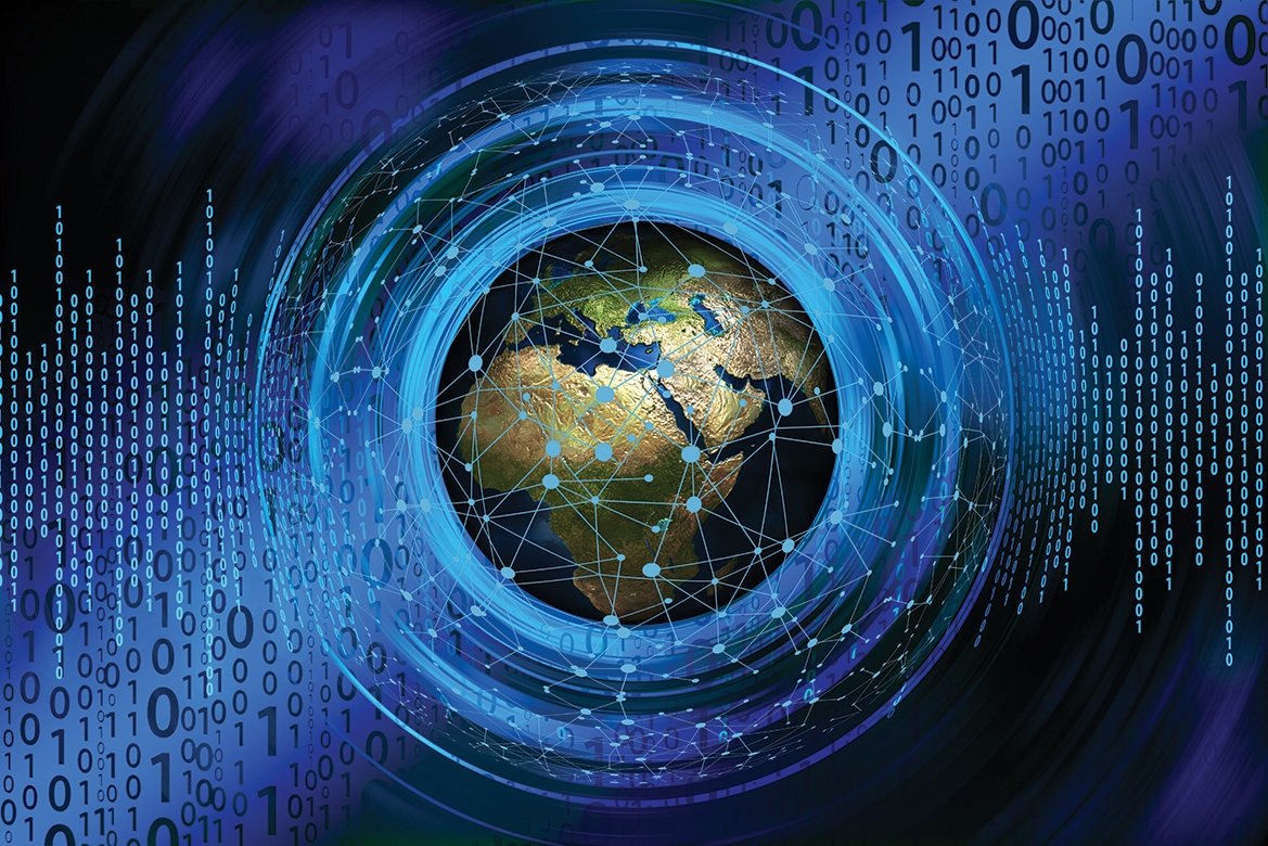 Computer Network Binary Code Wallpaper Mural Bedroom Office | Etsy