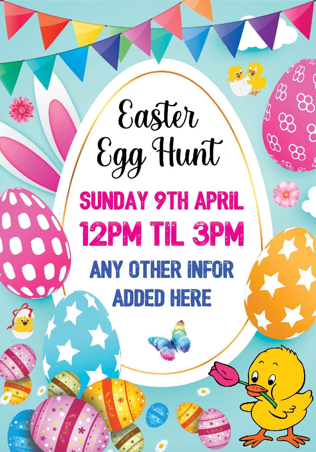 Laminated Sign Poster Advert Advertising Easter Egg Hunt or Other ...