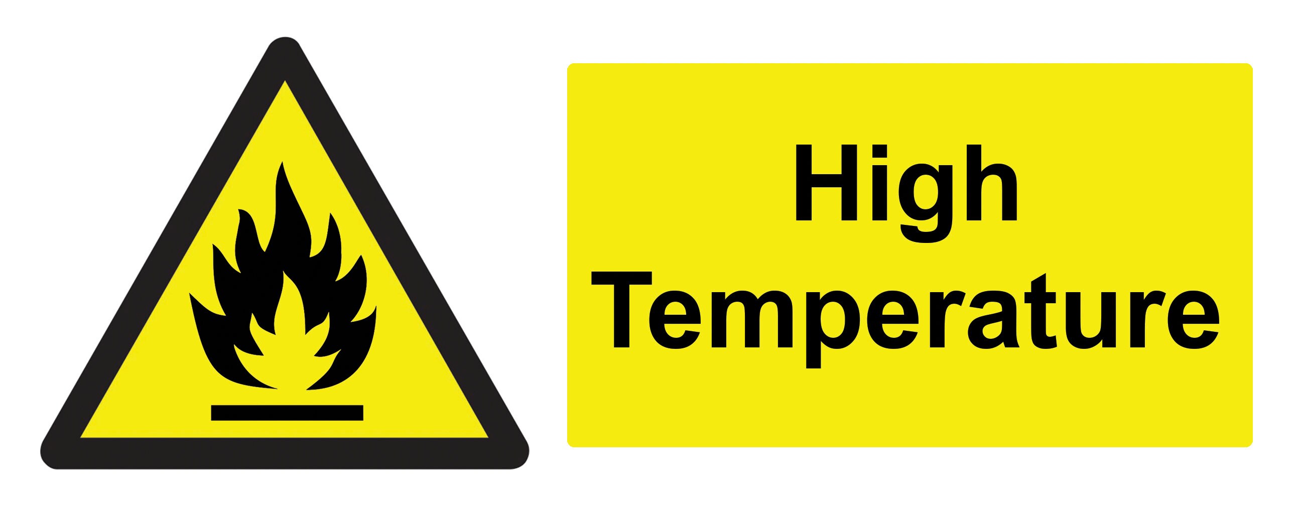 High Temperature Health Safety Caution Warning Notice Sign Danger ...
