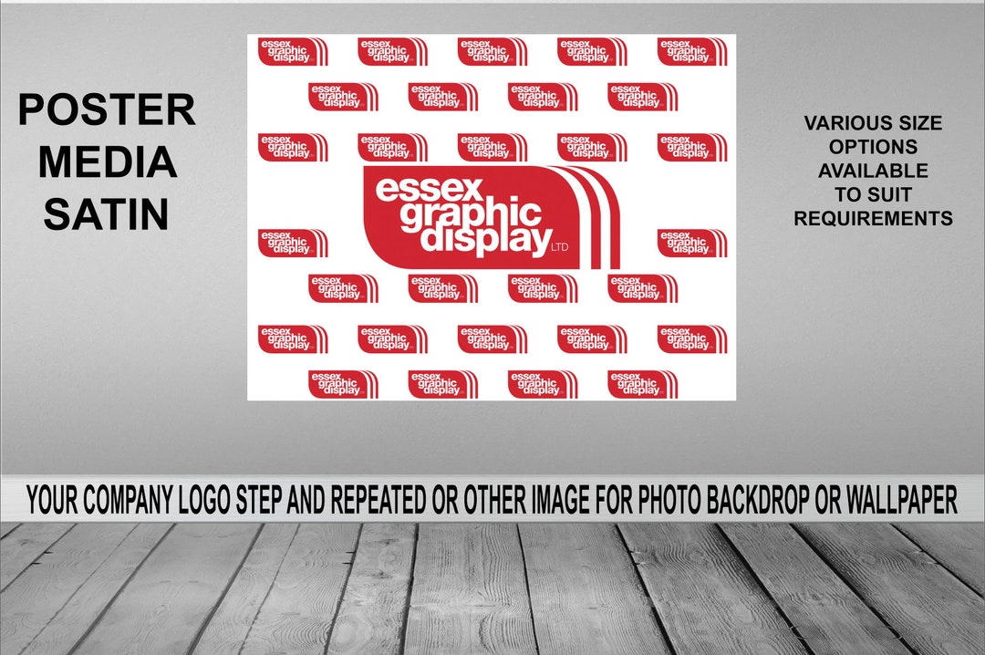 Personalised Company Name Logo Poster Photography Photo Backdrop Banner ...
