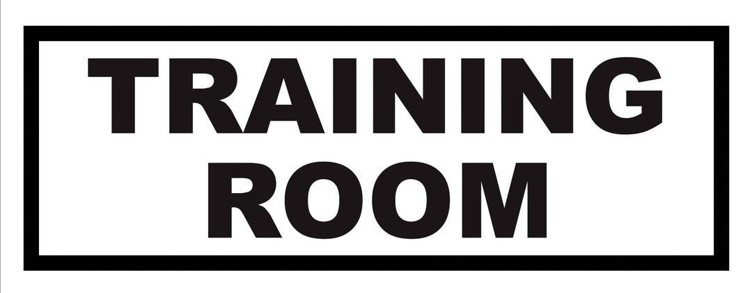Training Room Retail Office Shop Business Notice Sign Door Window Glass ...