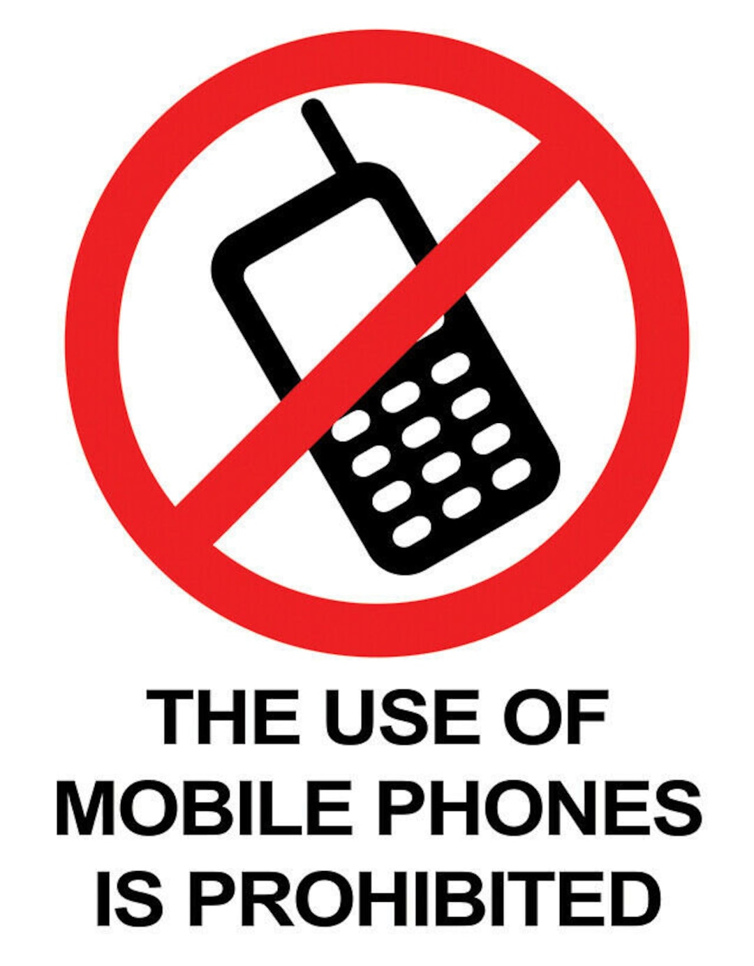 Use of Mobile Phones is Prohibited Business Retail Shop Salon Notice ...