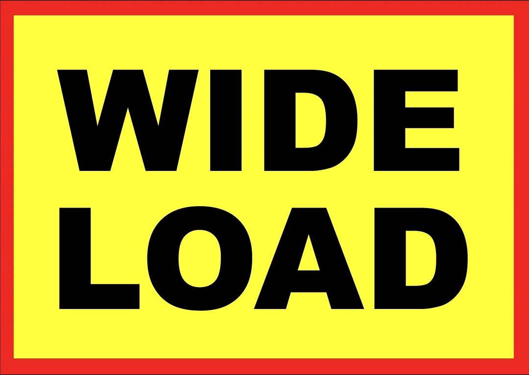 Wide Load Vehicle Yellow Red External Grade Vehicle Lorry Van Car ...