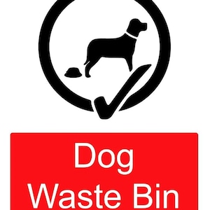 Dog Waste Bin Sticker - Etsy