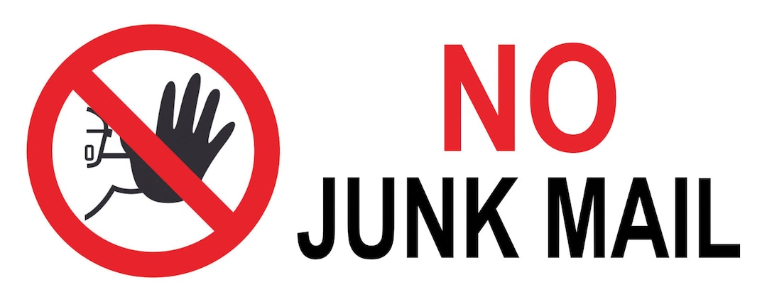 Warning Notice Sign No Junk Mail Flyers Leaflets Door Letterbox Window ...