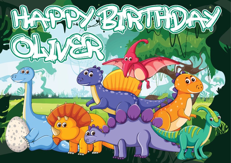 Large Dinosaurs Dinosaur Animated Kids Themed Birthday Celebration ...