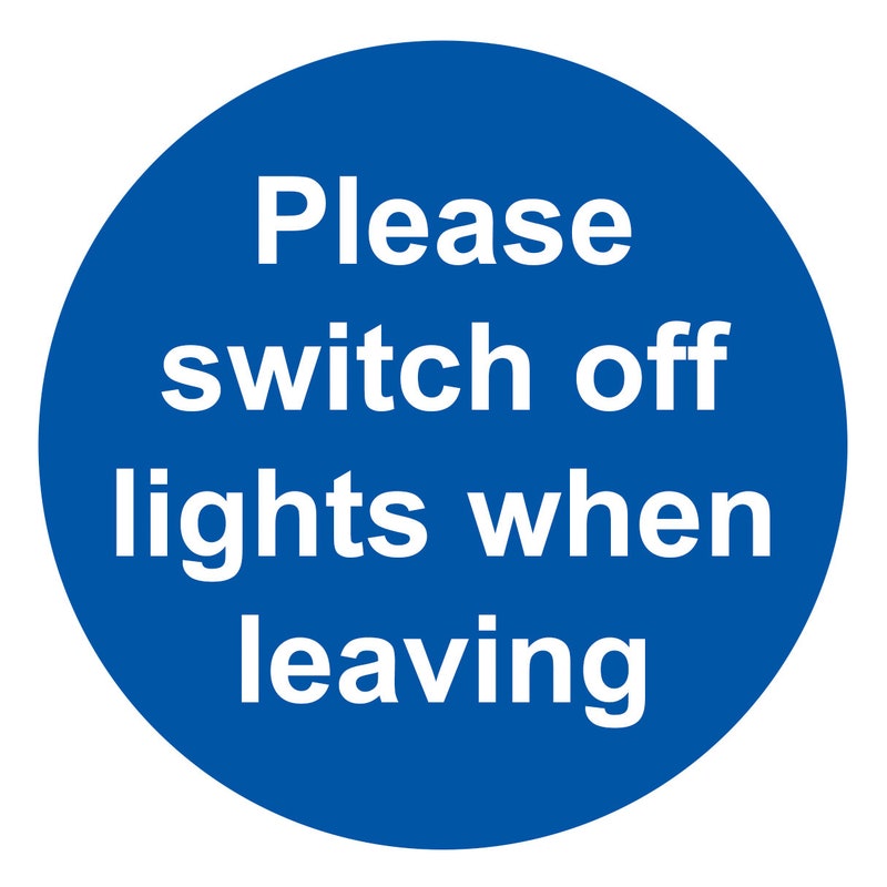 Turn off Lights Sign - Etsy