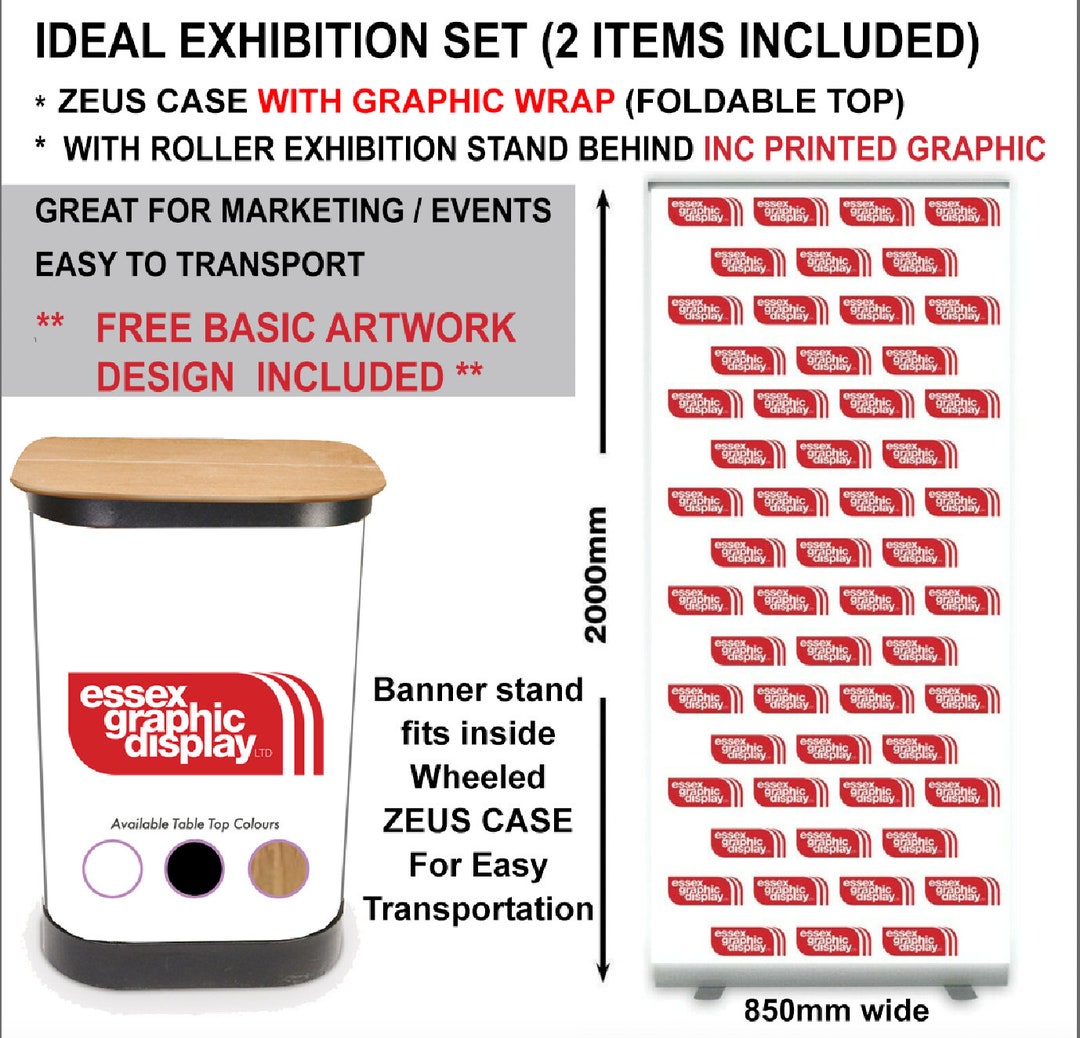 Exhibition Set Wheeled Storage Zeus Case With Foldable Counter Top Plus ...