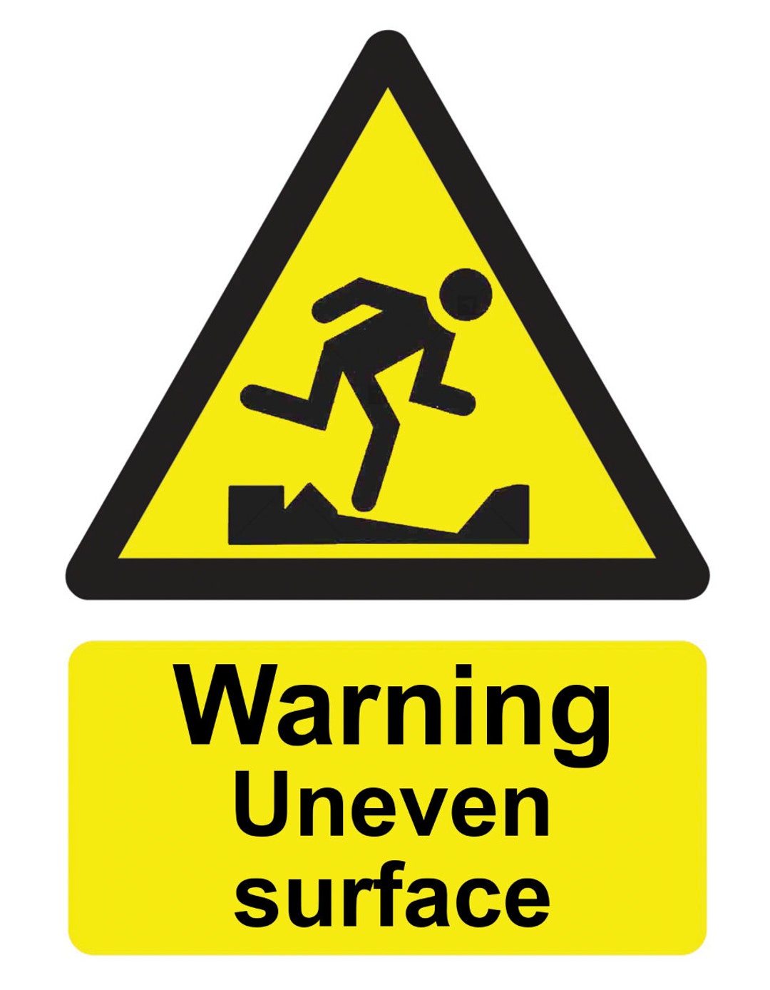 Warning Uneven Surface Yellow Advisory Sign Signage Notice - Etsy