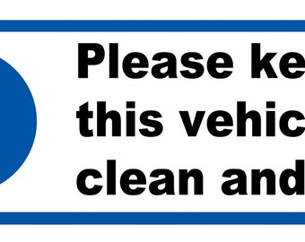 Clean Vehicle Sticker - Etsy