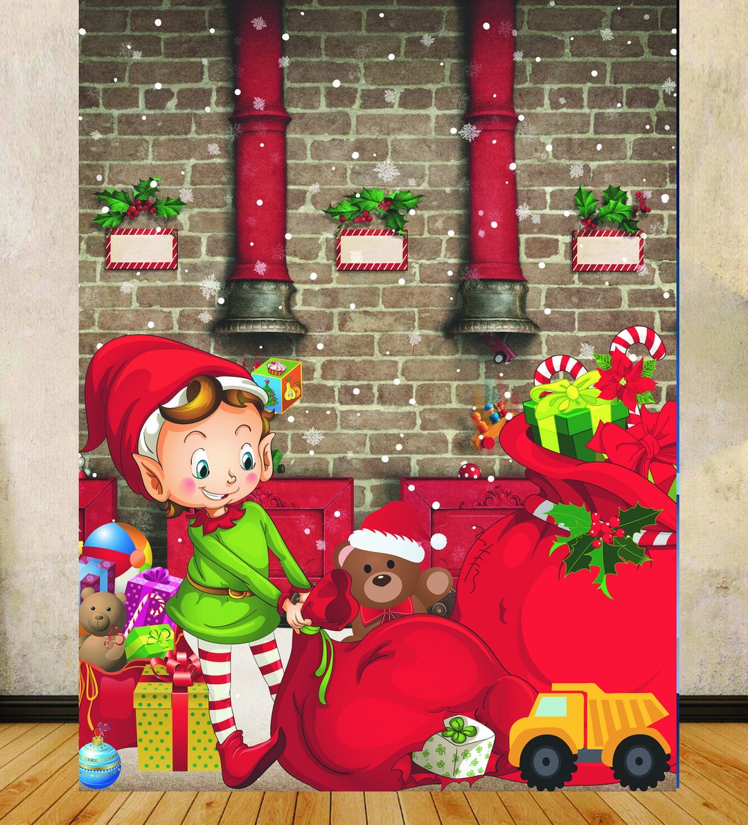 Santa Grotto Christmas Nativity Santas Workshop Elves Elf Theme LARGE ...