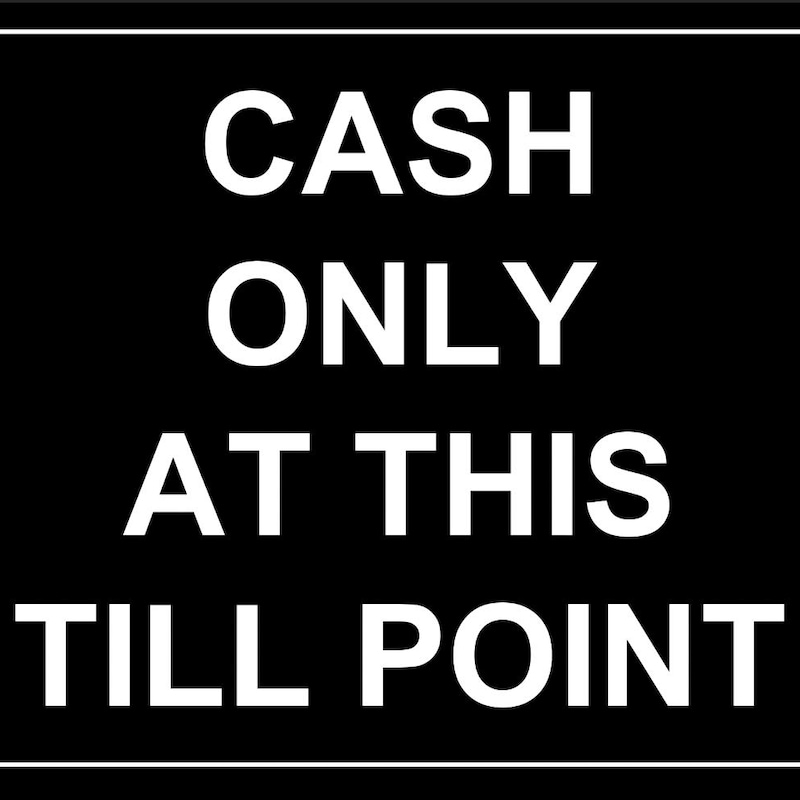 Credit Cards Only Sign - Etsy