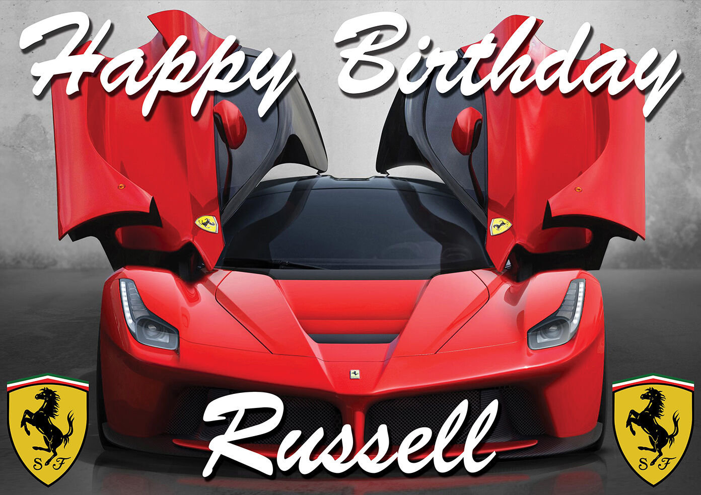 2 Sizes A0 & A1 Sports Car Ferrari Enzo Personalised Name Poster Event ...