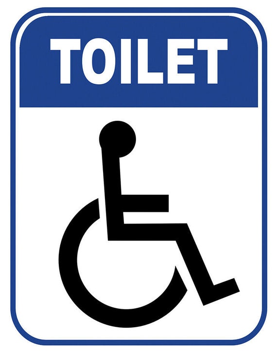 Restroom Handicap Sticker Design