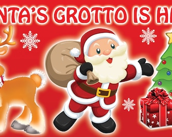 Santas Grotto Sign - Etsy
