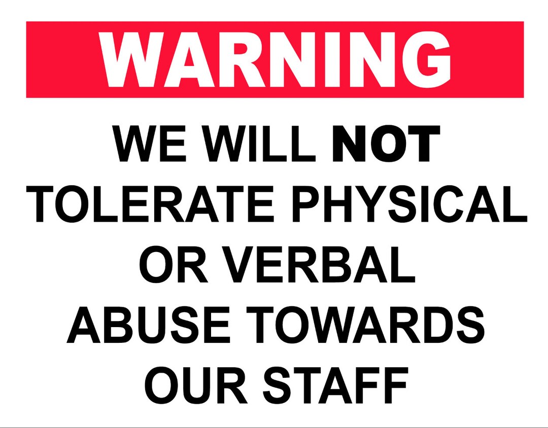 Various Size Posters Warning Polite Notice Business Sign Signage Decal ...