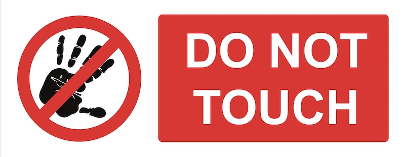Please Do Not Touch Retail Shop Business Door Window Glass Self ...