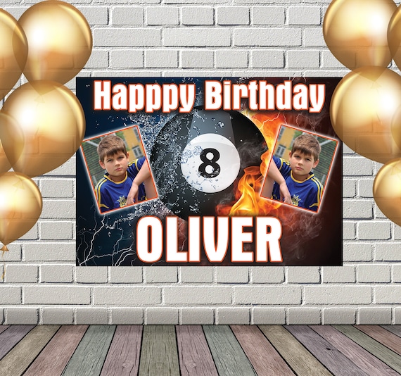 8 Ball Pool Billiards Themed Birthday Celebration Event Party - Etsy