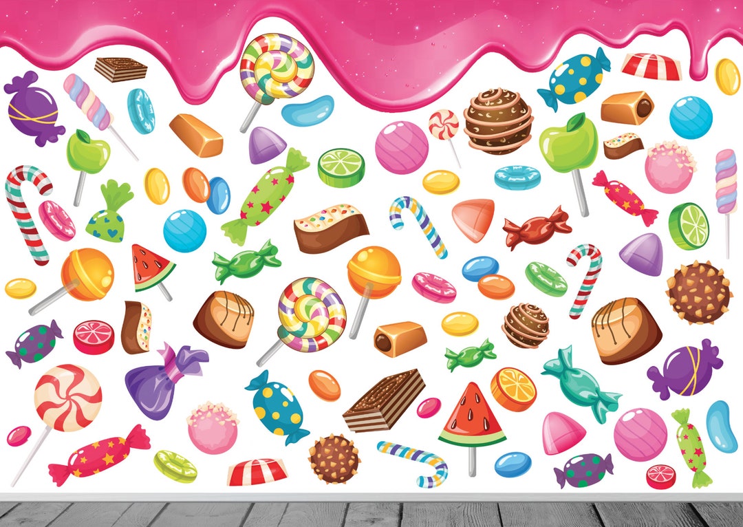 Sweets Treats Candy Lollipops Sweet Land Fudge Chocolate Shop Wallpaper ...