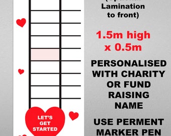 Fundraising Thermometer Poster - Etsy