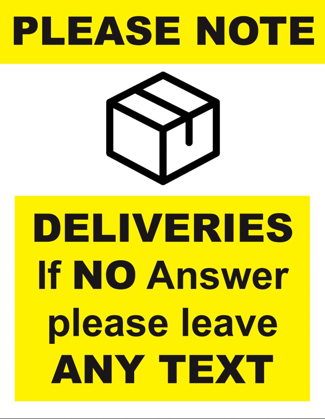 Bespoke Text Wording for Couriers and Delivery Deliveries Where to ...