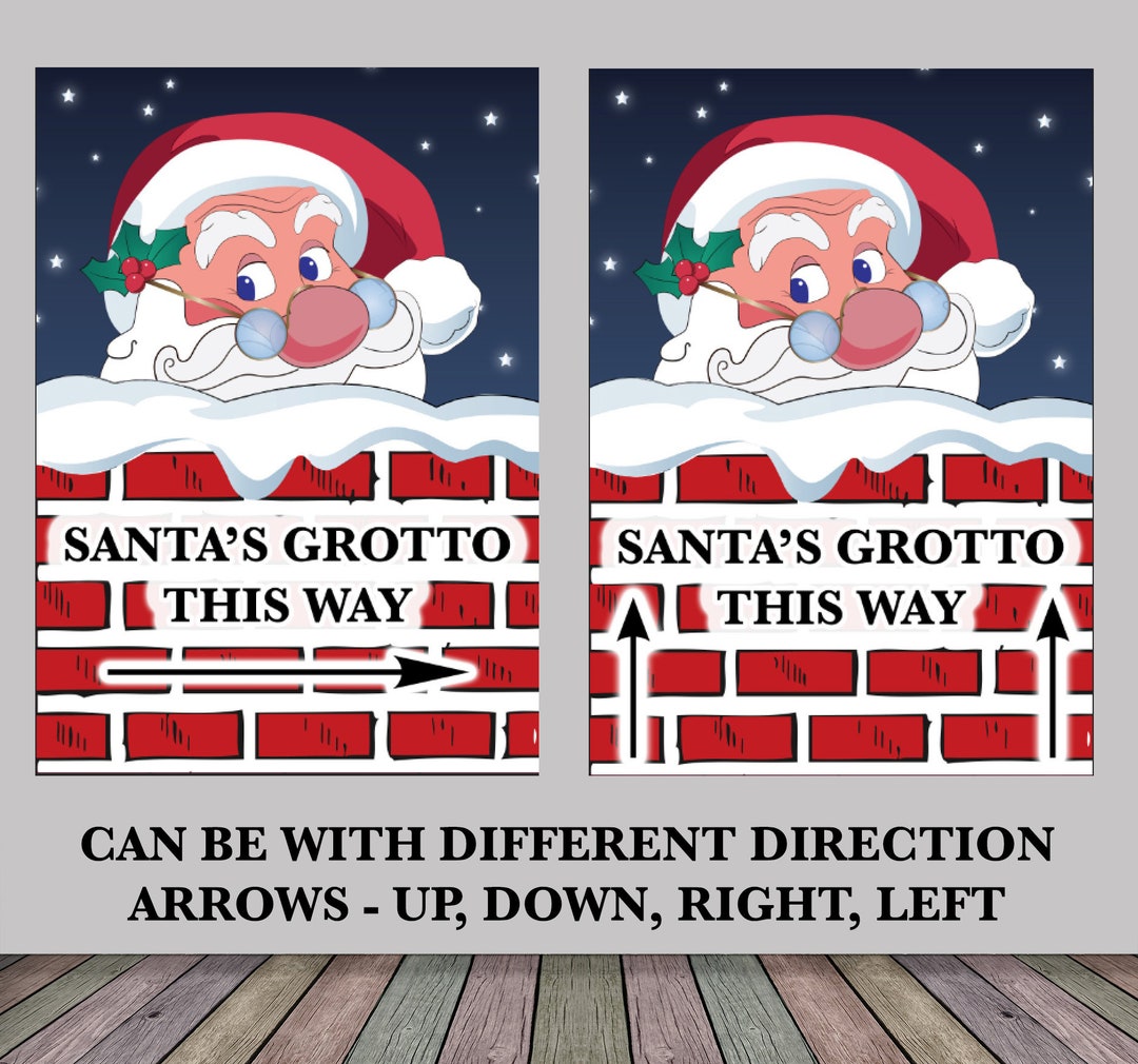 LARGE & SMALL ADHESIVE Sticker Decal Santas Santa Father Christmas ...