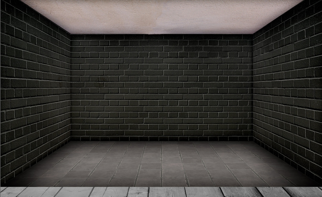 Room Space Illusion Wallpaper Brick Wall Floor 3D Mural Wall Room ...