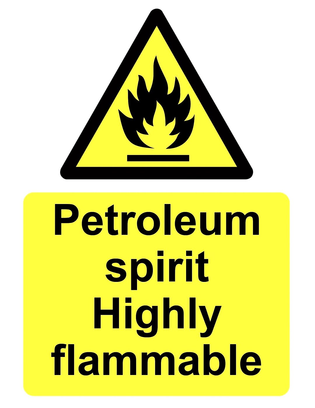 Petroleum Spirit Highly Flammable Fire Danger Warning Health & Safety ...