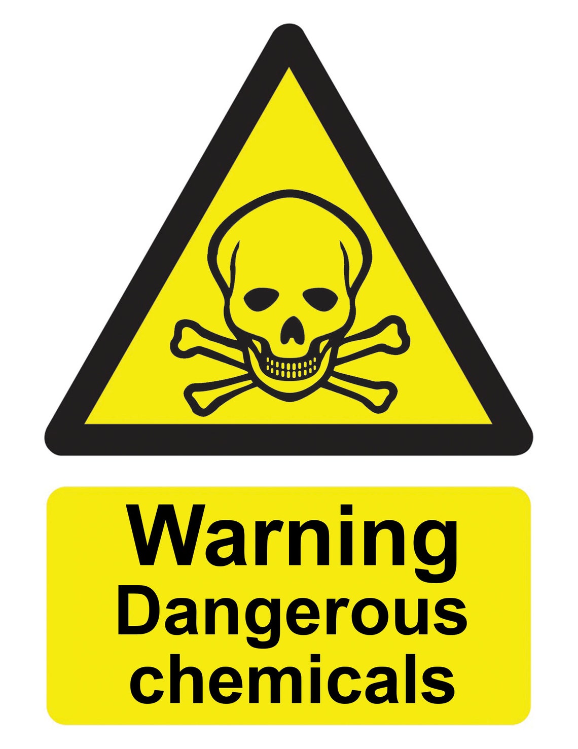Warning Yellow Warning Dangerous Chemicals Health Safety Caution ...