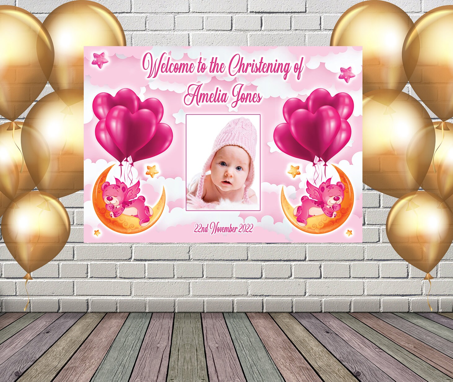Christening Design Pink