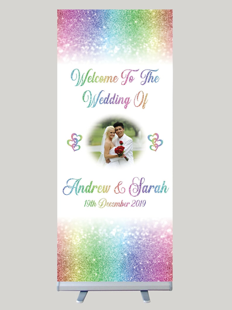 Rainbow Wedding Anniversary Birthday Christening Party Any Event ...