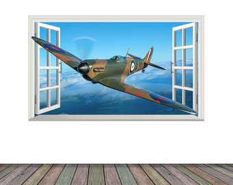 Spitfire Wall Sticker - Etsy
