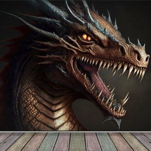 Dragon Large Wallpaper Mural Bedroom Playroom Games Room Kids Adult ...