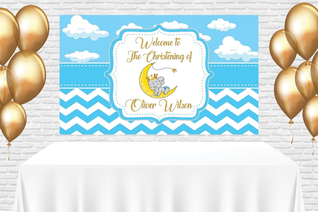 GROTE doop doop jongens schattige maan naam tekst grote taart tafel ...