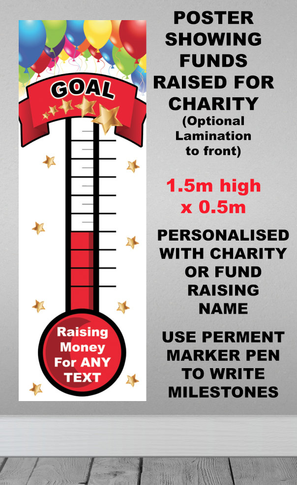 Personalised Bespoke Any Wording and Logo Wall Poster Charity ...